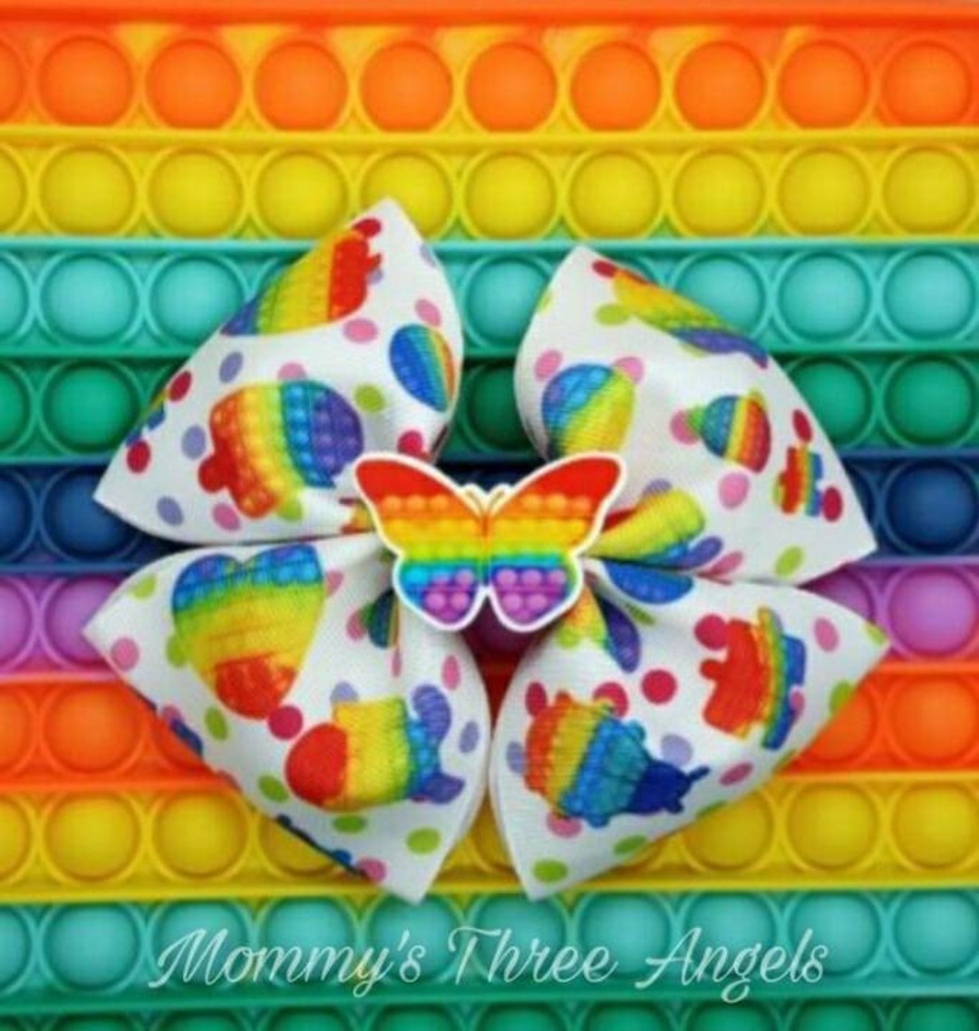 Fidget Pop Toy Hair Bow/ Popular Fidget Toy Inspired Hair Bow MADE TO ...