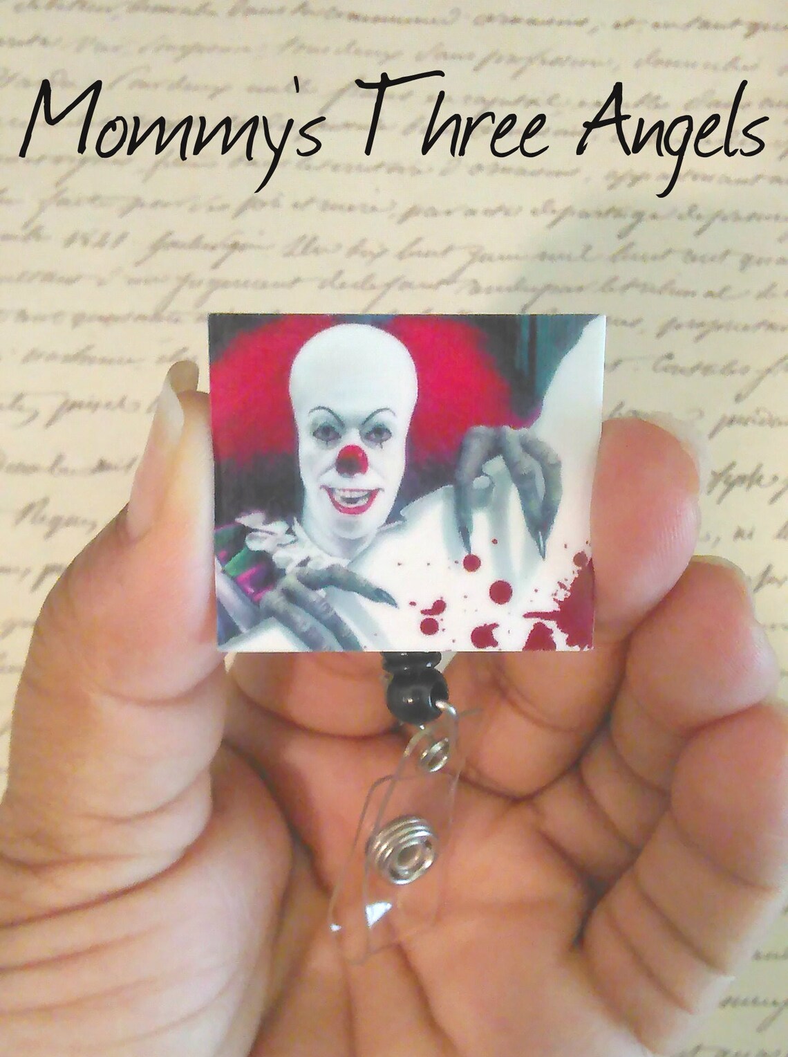 Classic Horror Clown Retractable Badge Reel/scary Movie Clown Name ...