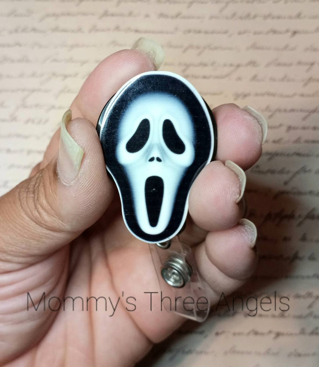 Horror Movie Bad Boy Ghost Mask Retractable Badge Reel/scary - Etsy