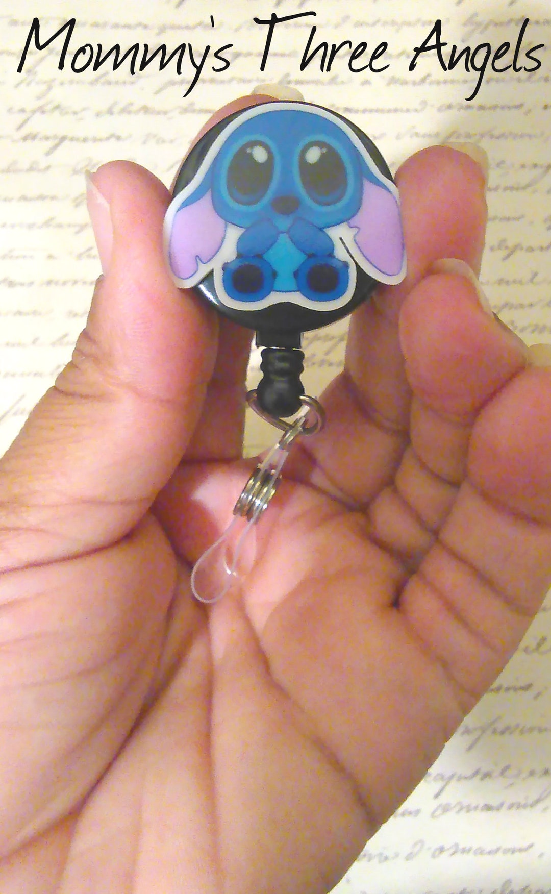 Big Eyed Chibi Blue Alien Retractable Badge Reel/cute Movie Alien 626 ...