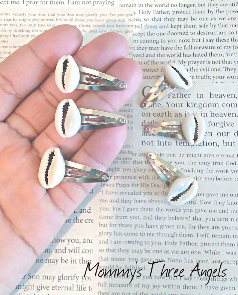 Cowry/cowrie Shell Mini Hair Clips MADE TO ORDER - Etsy