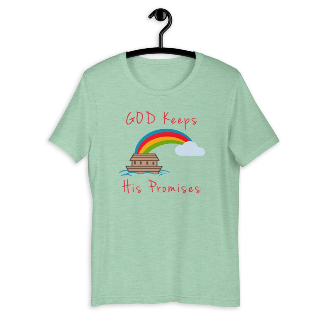 Cute Noahs Ark God Keeps His Promises Rainbow T-shirt - Etsy