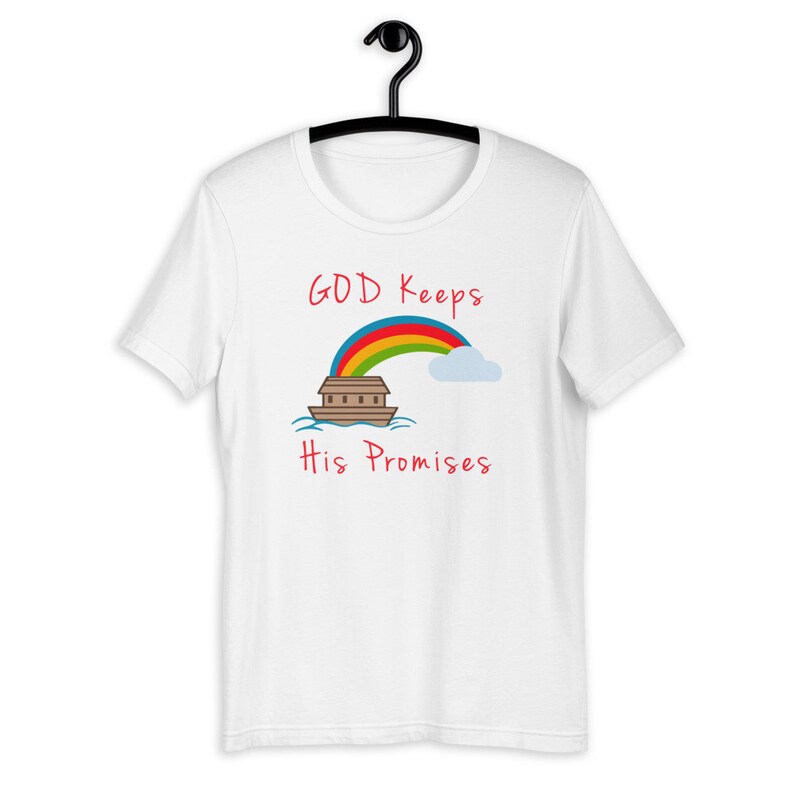 Cute Noahs Ark God Keeps His Promises Rainbow T-shirt - Etsy