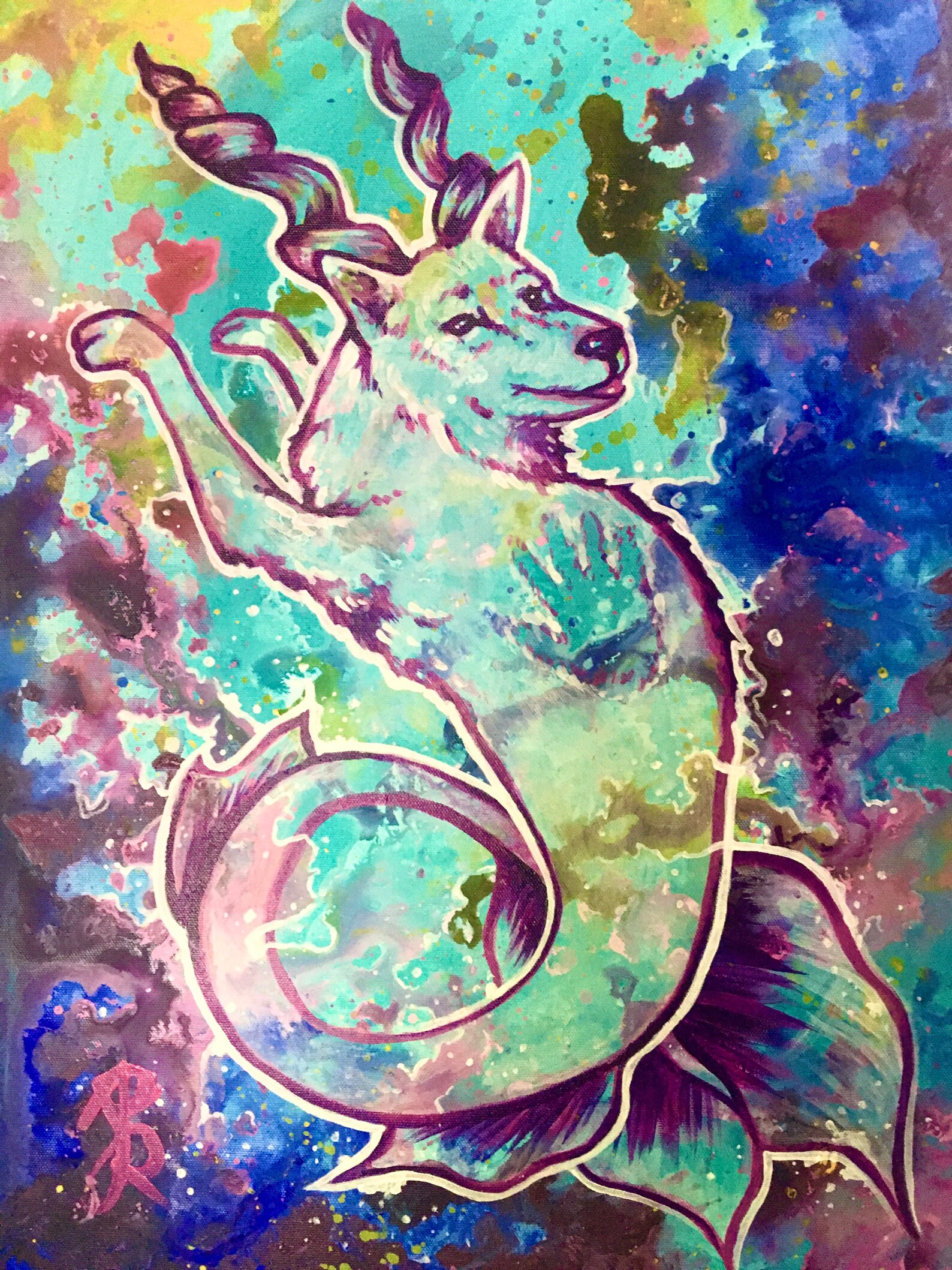 Astro Portrait Painting on Canvas | Etsy