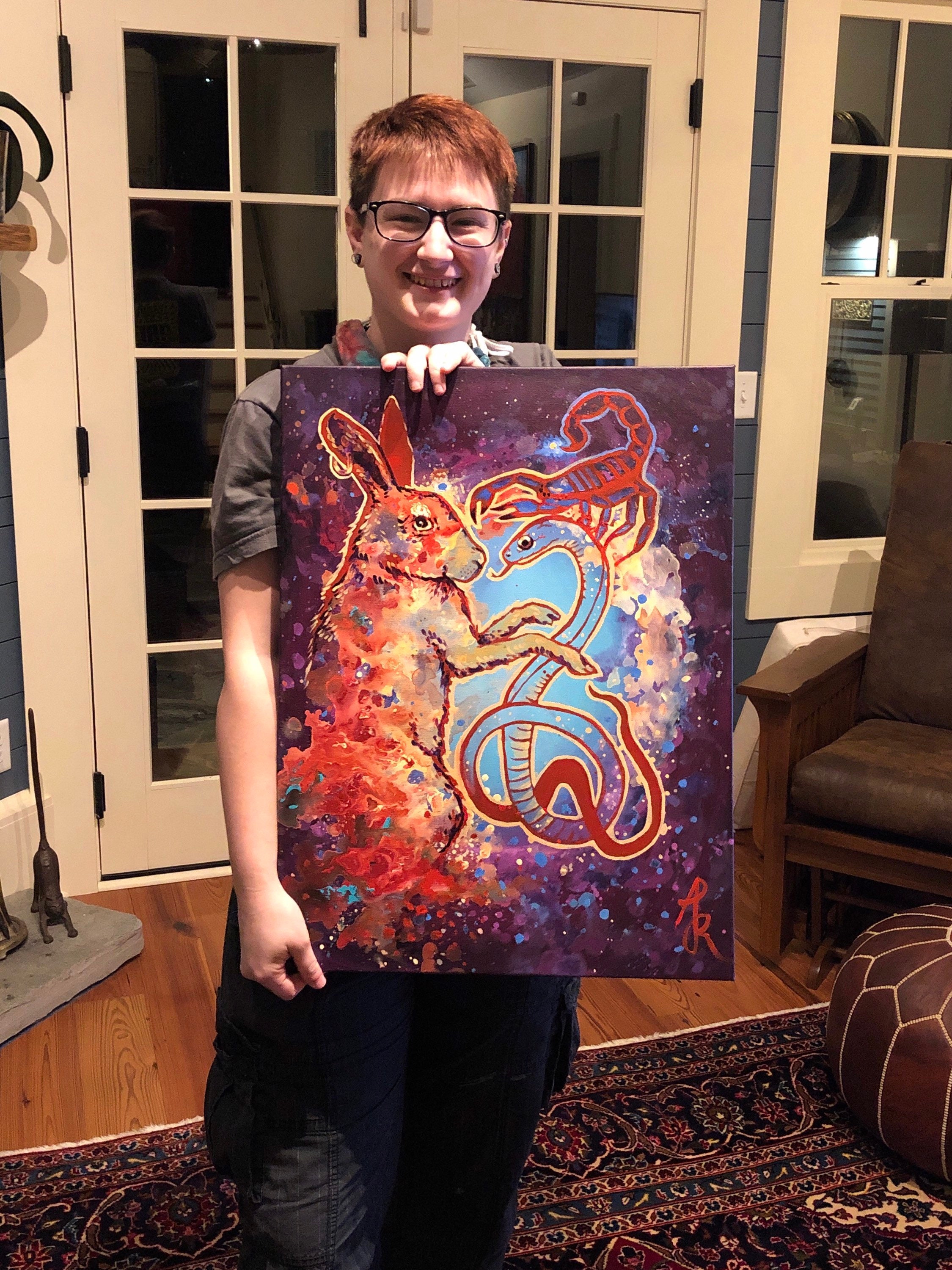 Astro Portrait Painting on Canvas | Etsy