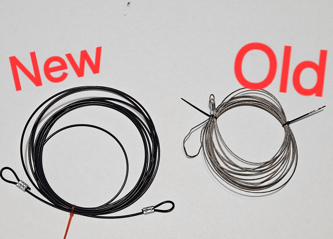 Upgraded Thicker Black Coated Guy Wire Cable Replacement Safety Cable ...