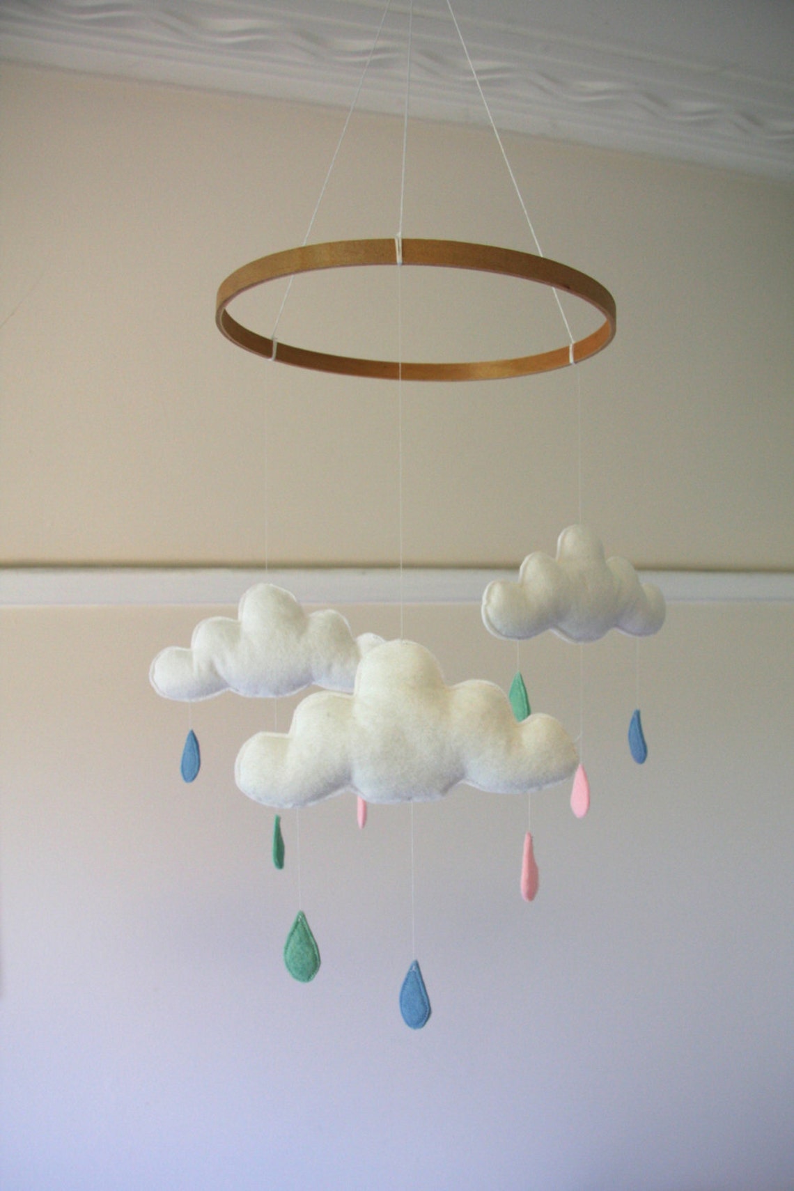 Cloud & Raindrop Mobile- Perfect for Nursery, Baby/children's Room ...