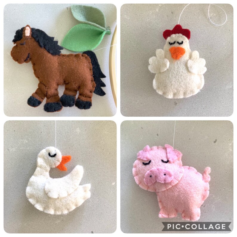 Farm Animal Mobile- Perfect for Nursery, Baby/children's Room. Custom ...