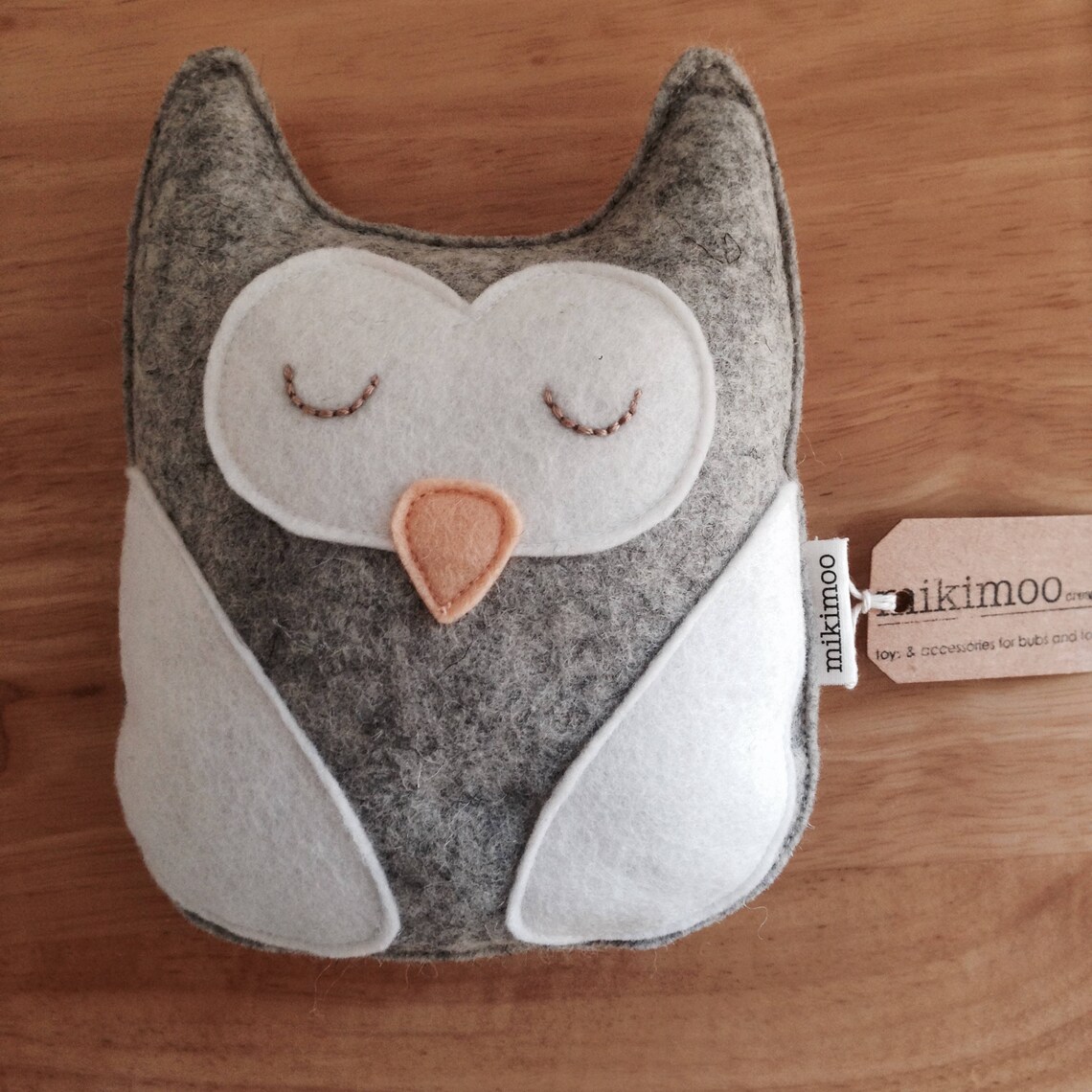 Ollie Owl - Soft Merino Wool Felt Toy . Perfect Baby Gift With Rattle ...