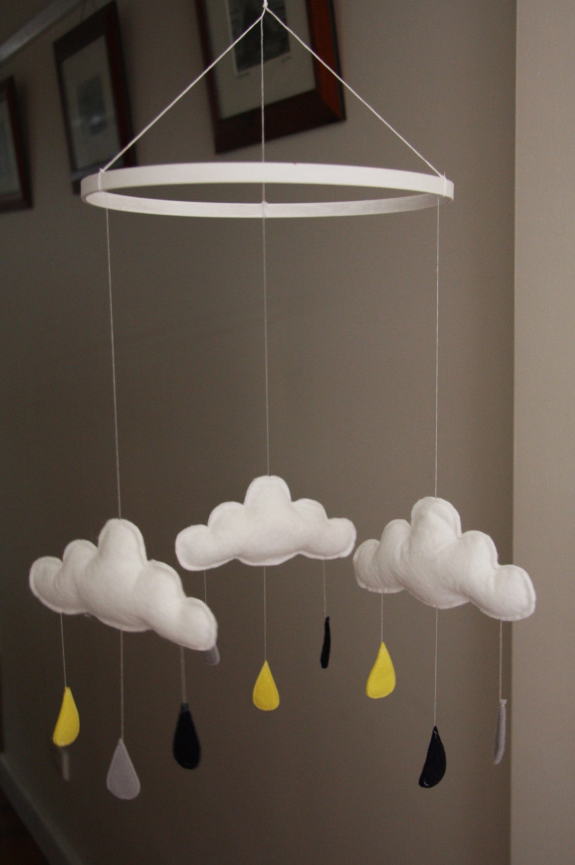 Cloud & Raindrop Mobile- Perfect for Nursery, Baby/children's Room ...