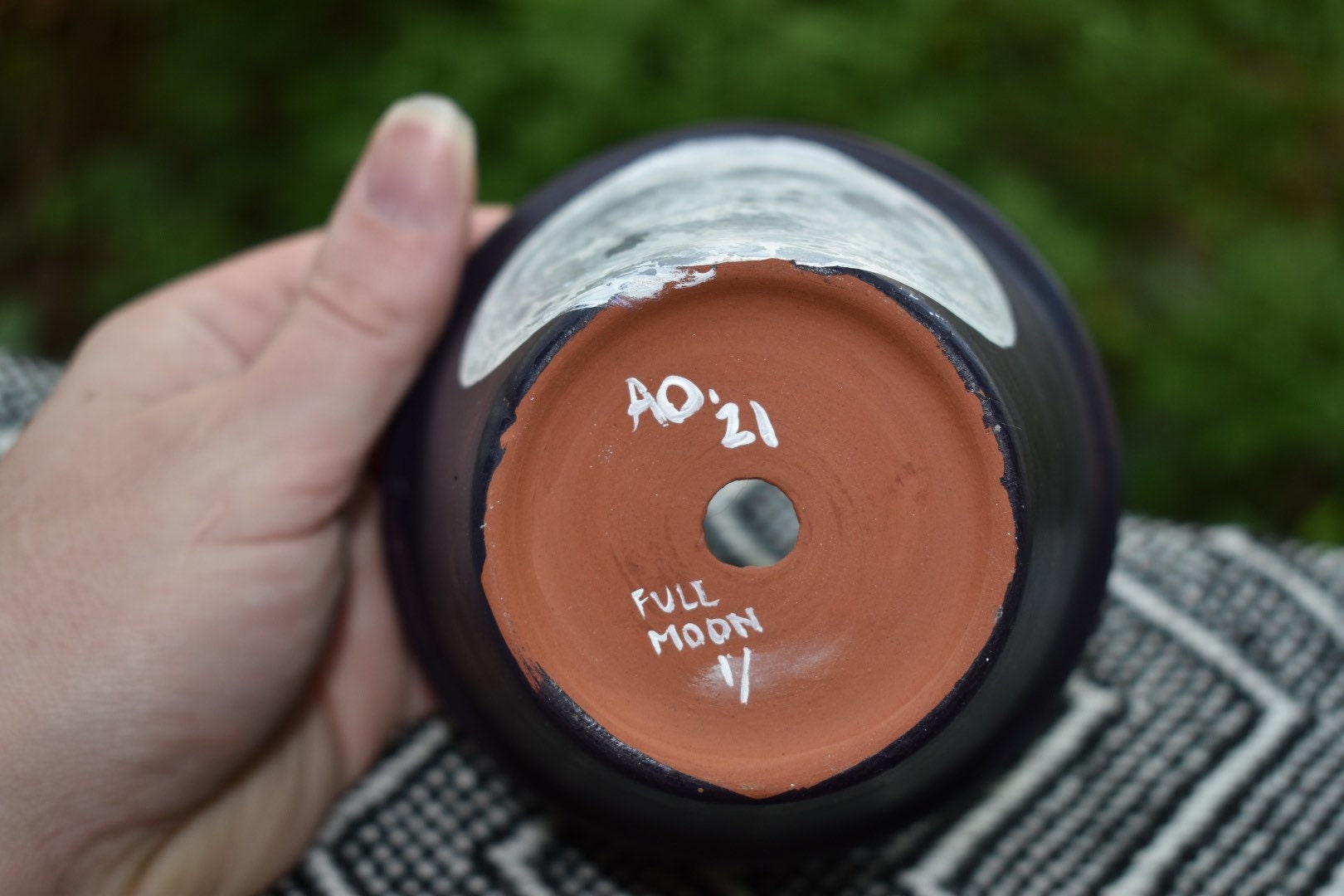 Hand-painted Full Moon Terra Cotta Pot - Etsy