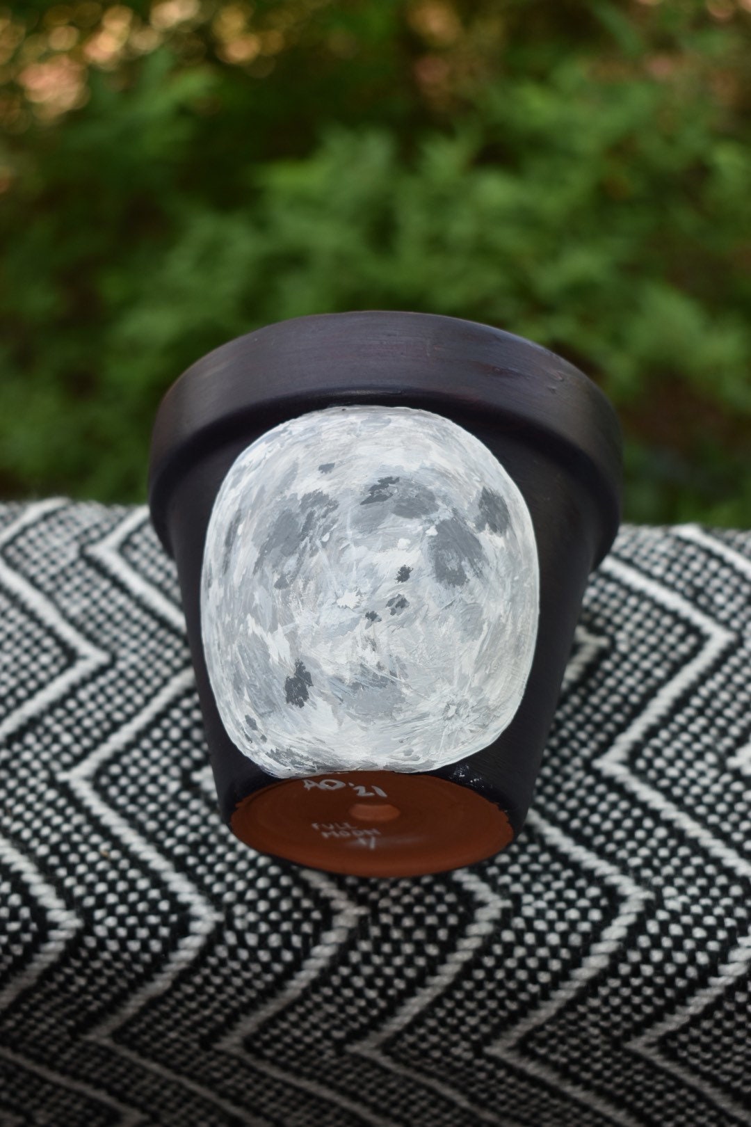 Hand-painted Full Moon Terra Cotta Pot - Etsy