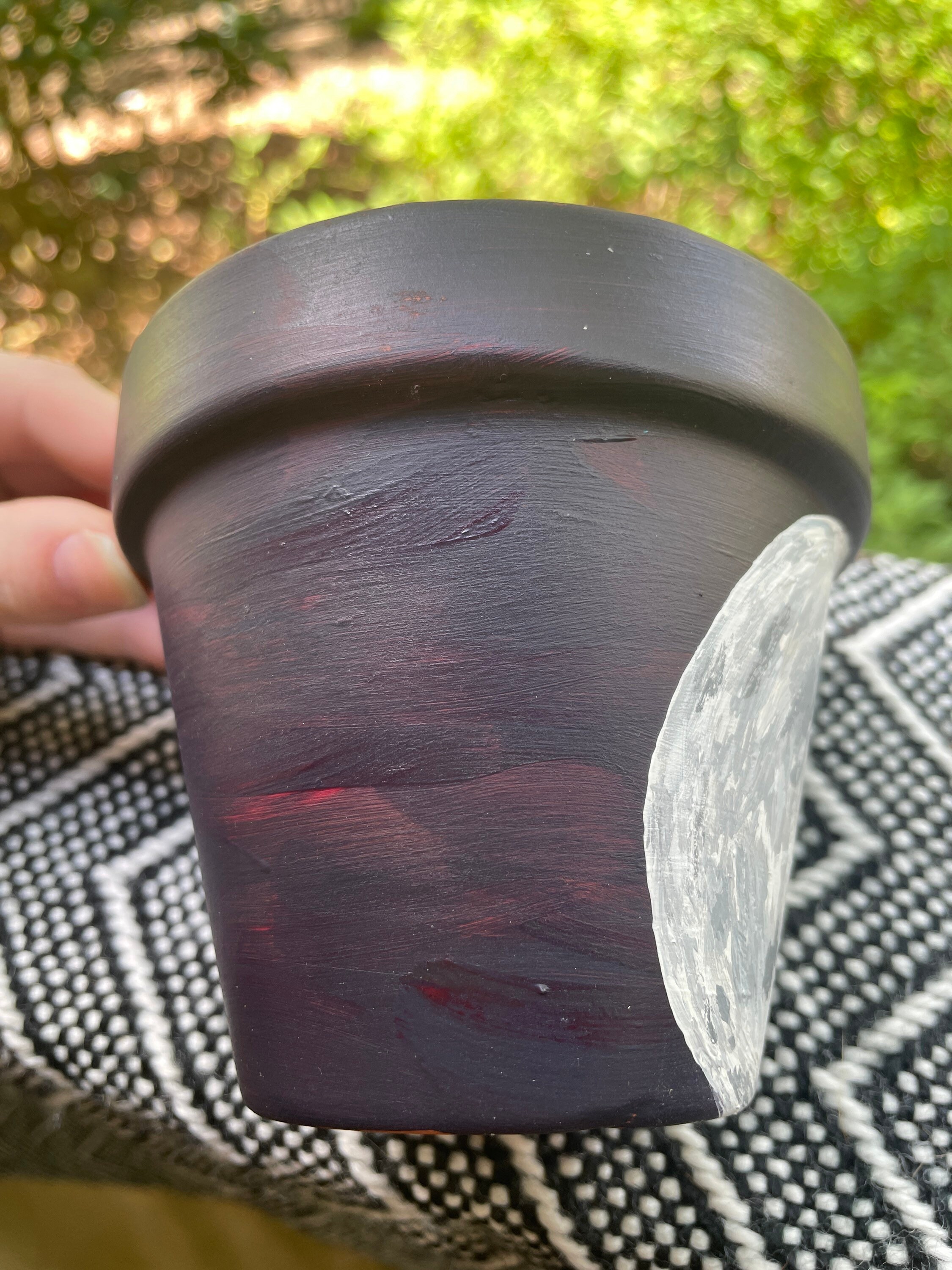 Hand-painted Full Moon Terra Cotta Pot - Etsy