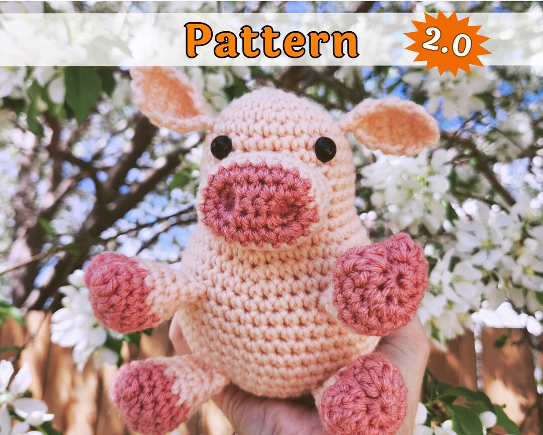 Little Pig Crochet Pattern No-sew Easy Amigurumi PDF - Etsy