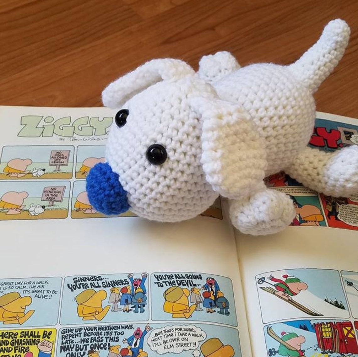 Fuzz the Dog CROCHET PATTERN With His Fire Hydrant Printable - Etsy