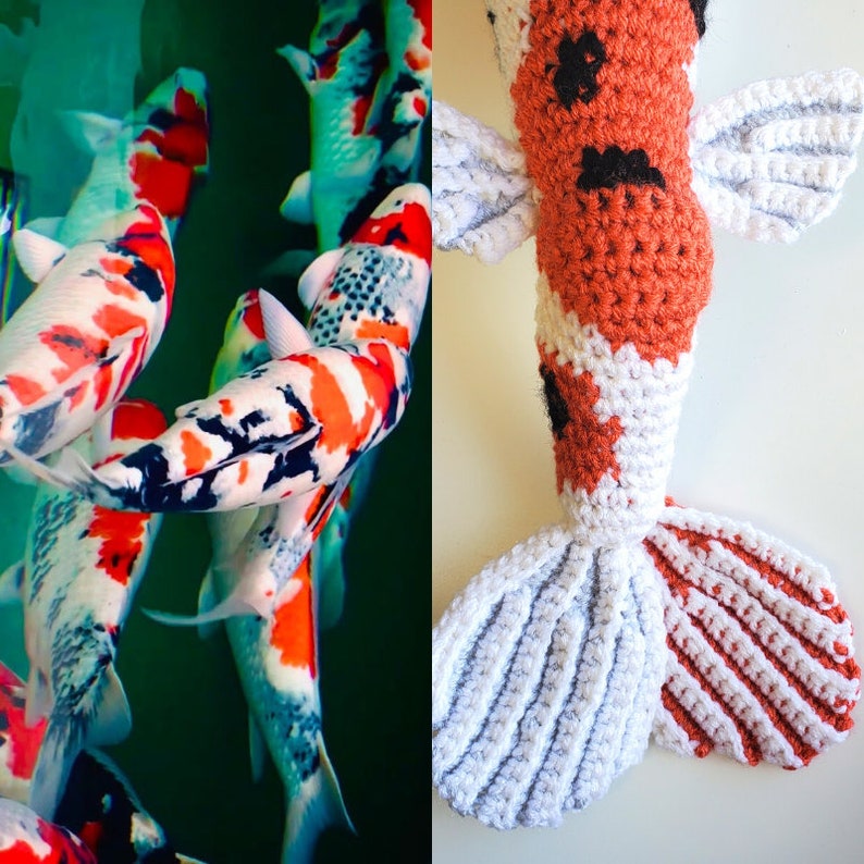 Twos Mermaid Amigurumi Patterns Koi Mermaid and Betta Merman | Etsy