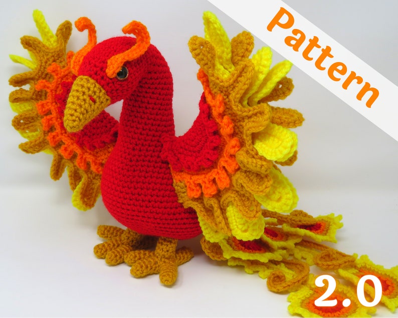 Phoenix Crochet Pattern Ember Printable Pdf - Etsy Canada