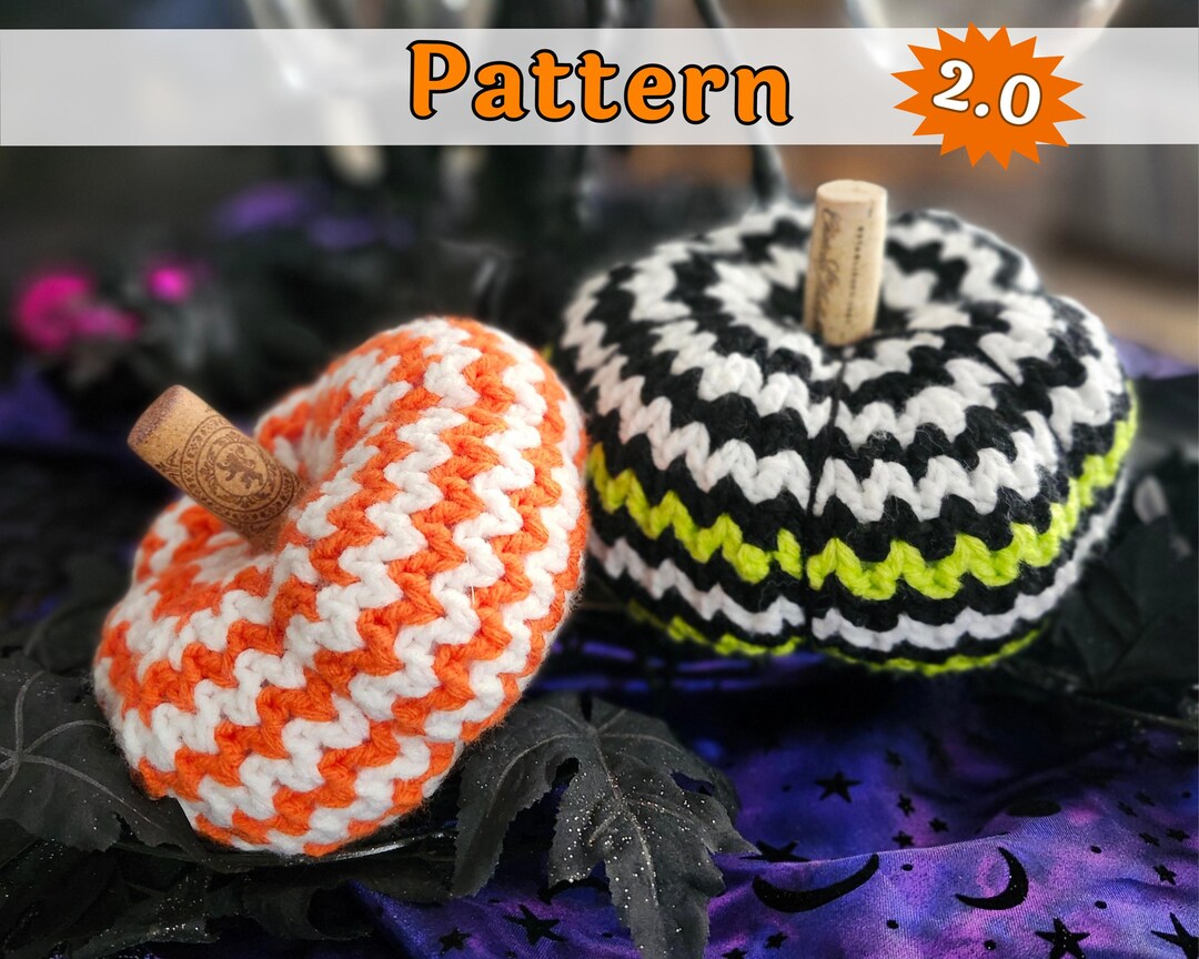 Crochet Pumpkin Pattern, Rick Rack Halloween Decoration, Printable PDF ...