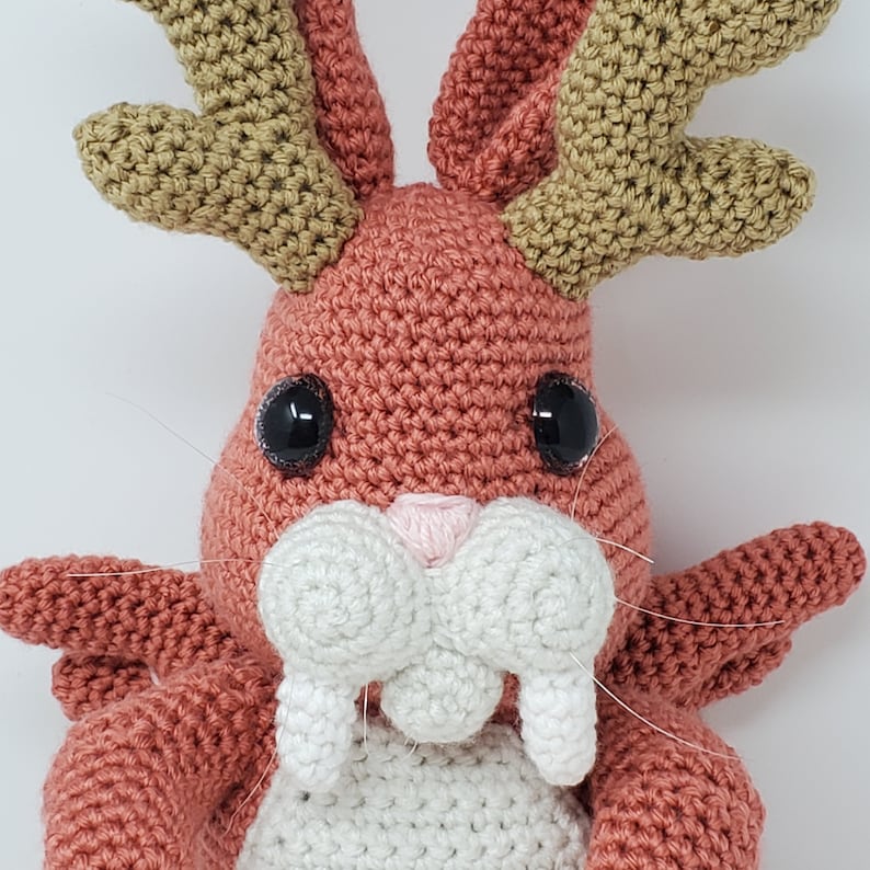 Wolpertinger Rabbit amigurumi crochet pattern Monroe | Etsy
