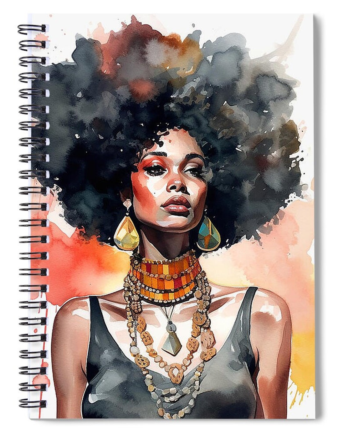 Black Woman Journal, Afrocentric Notebook, Journal for Black Woman ...
