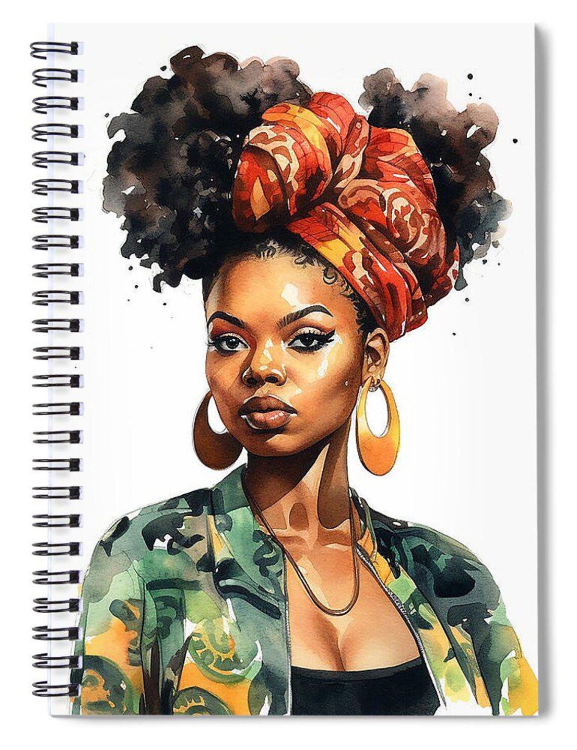 Black Woman Journal and Mug Set, Afrocentric Notebook, Journal for ...