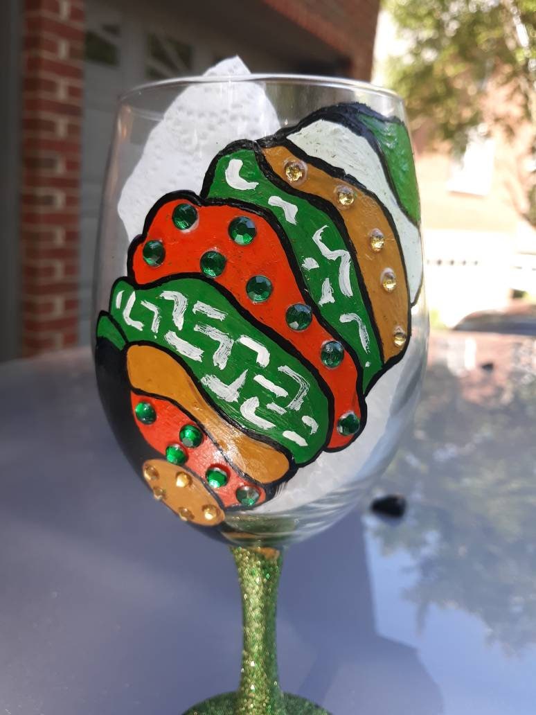 Goddess Wine Glasses, African Wine Glass, Afrocentric Glass, Painted ...