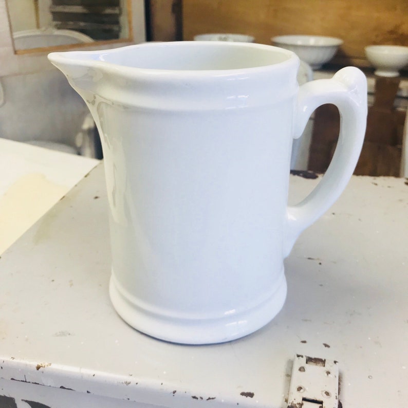 Antique White Ironstone Pitcher/ Homer Laughlin / Blank Shape | Etsy Antique White Ironstone Pitcher/ Homer Laughlin / Blank Shape | Etsy