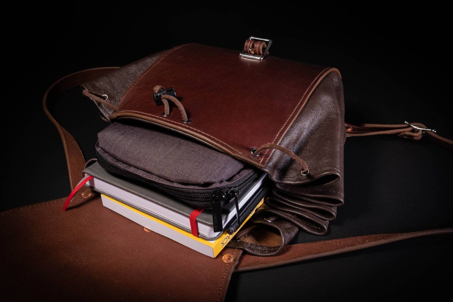 Leather Cinch Top Backpack - Etsy