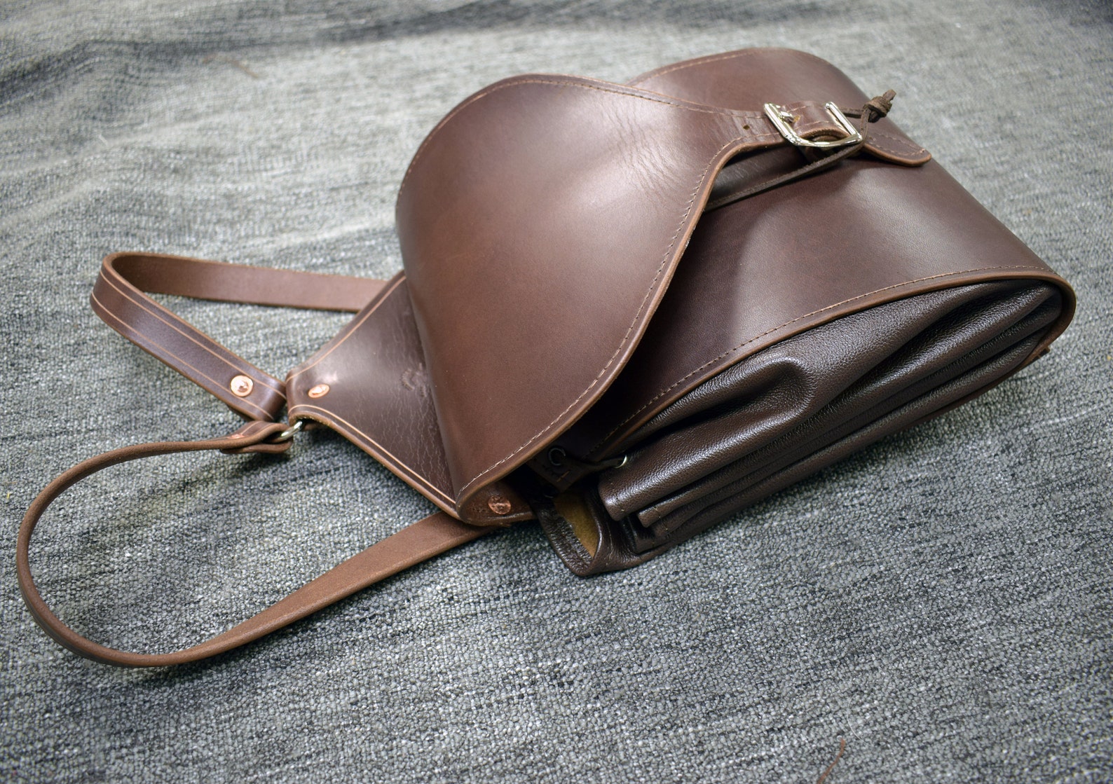 Leather Cinch Top Backpack - Etsy