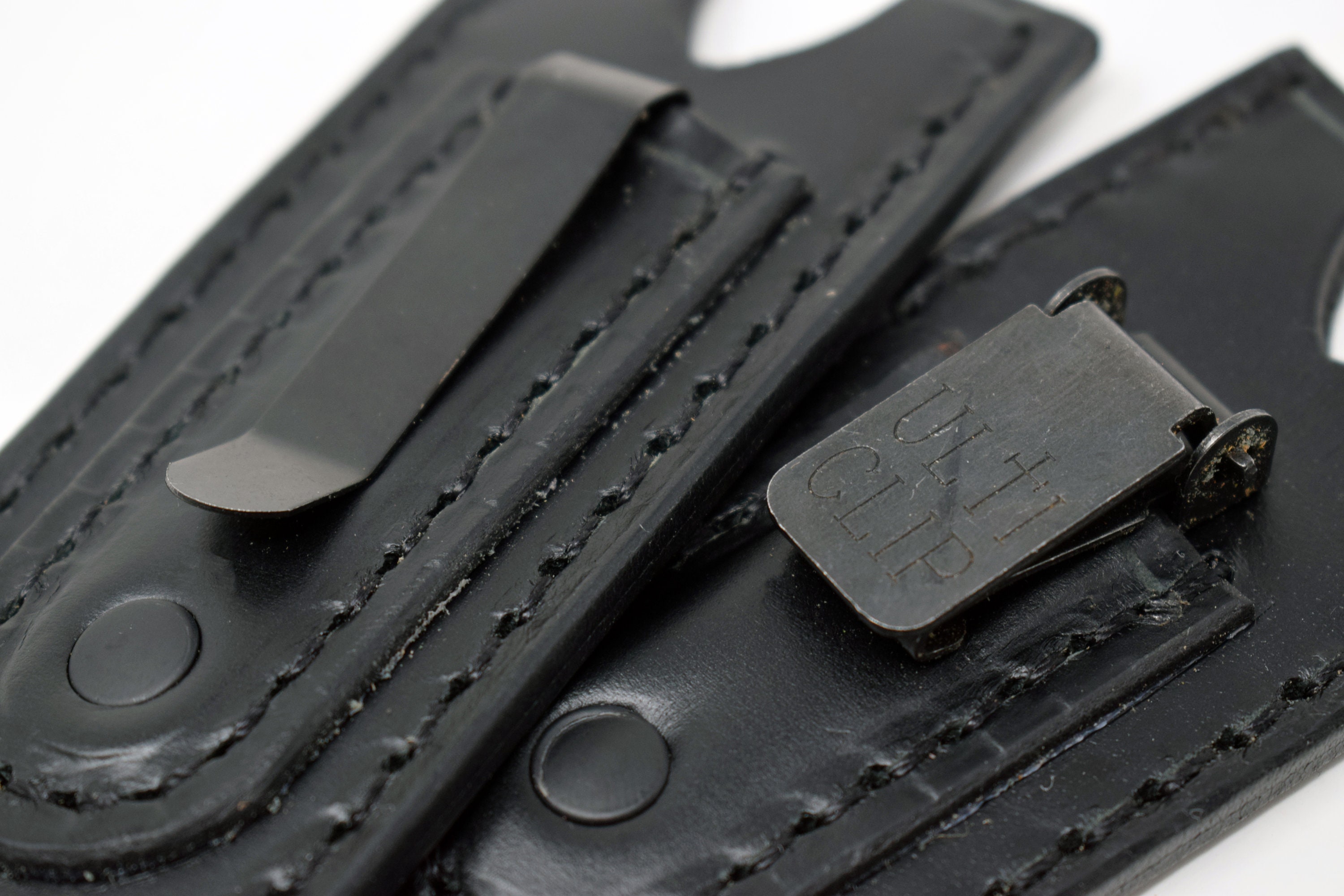 Handmade Bison Leather Pocket Slip With Clip