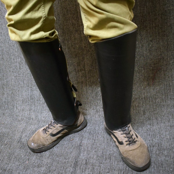 Leather Greaves - Etsy