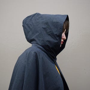 Waxed Canvas Hooded Cloak - Etsy