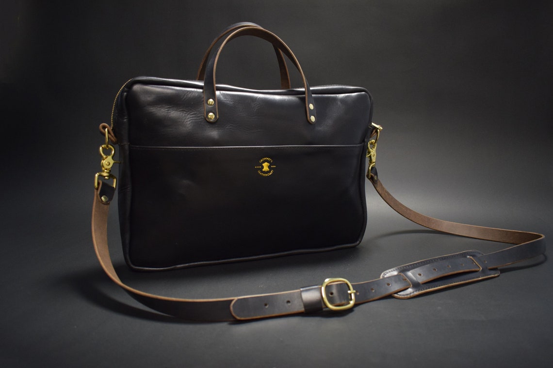 Horween Leather Briefcase Satchel | Etsy