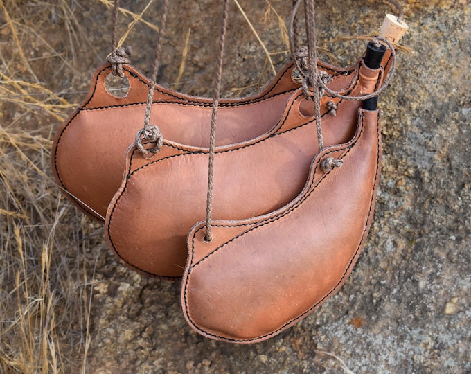 Leather Medieval Costrel / Gourd / Waterbottle - Etsy
