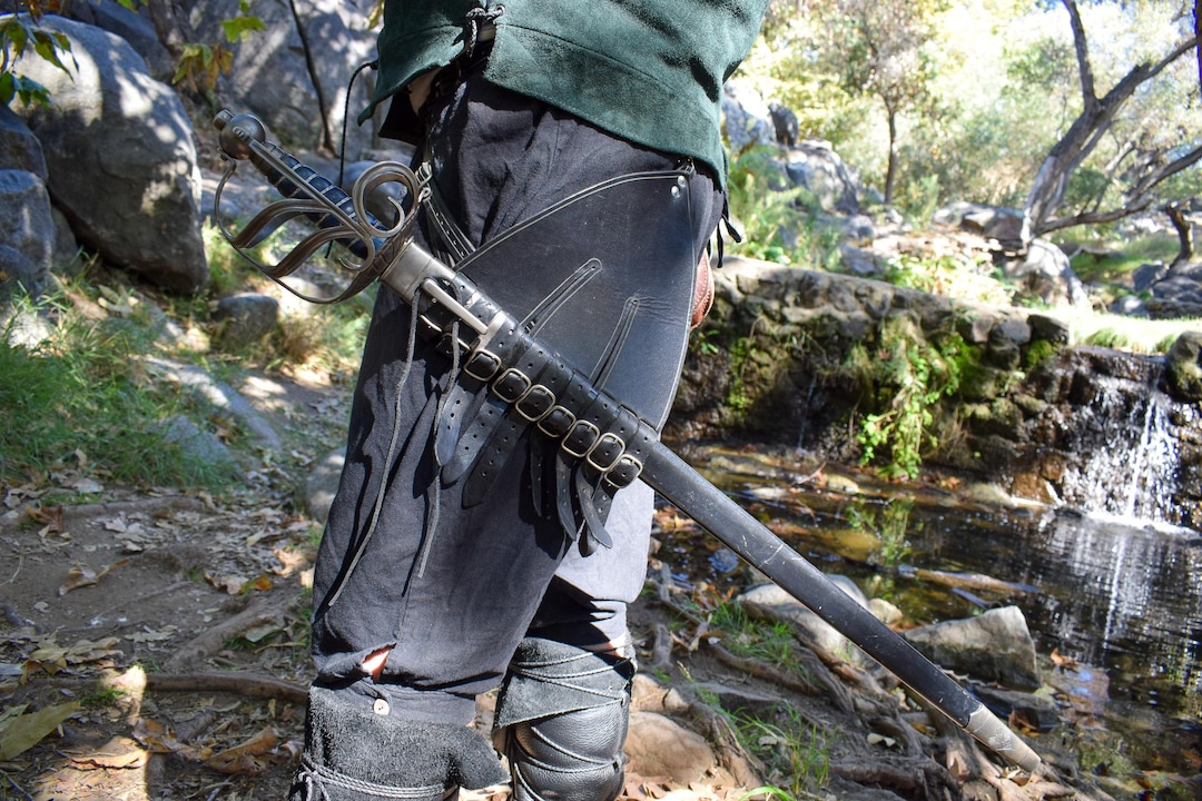 Handmade Leather Rapier Belt - Etsy