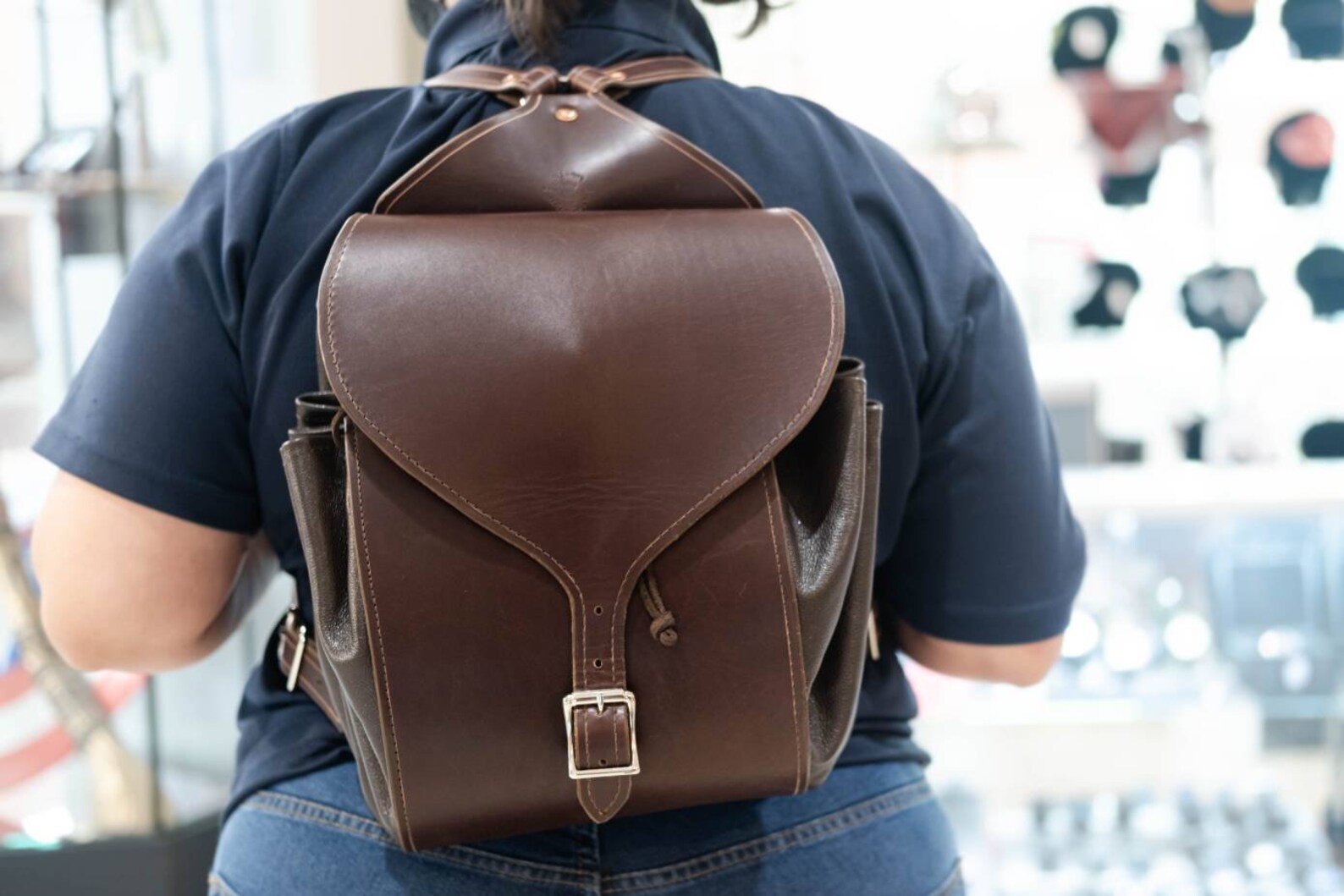 Leather Cinch Top Backpack - Etsy
