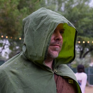 Waxed Canvas Hooded Cloak - Etsy