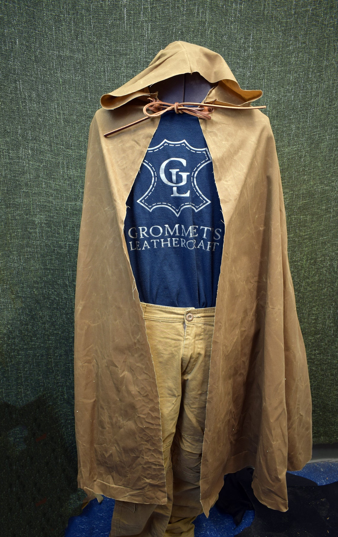 Waxed Canvas Hooded Cloak | Etsy