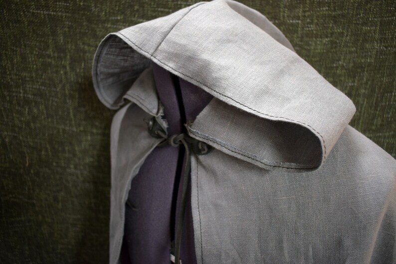 Linen Hooded Cloak | Etsy