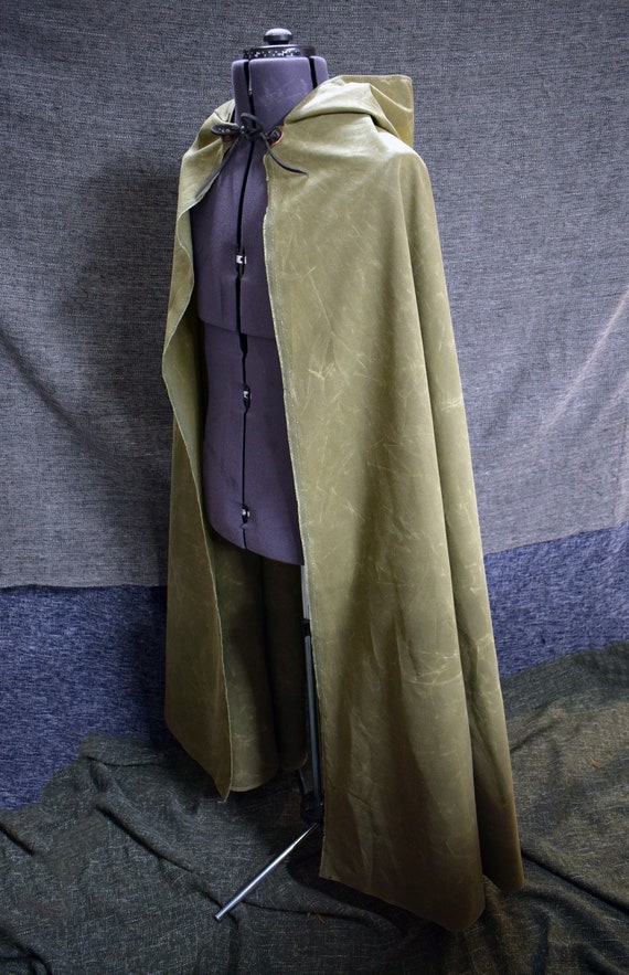 Waxed Canvas Hooded Cloak | Etsy