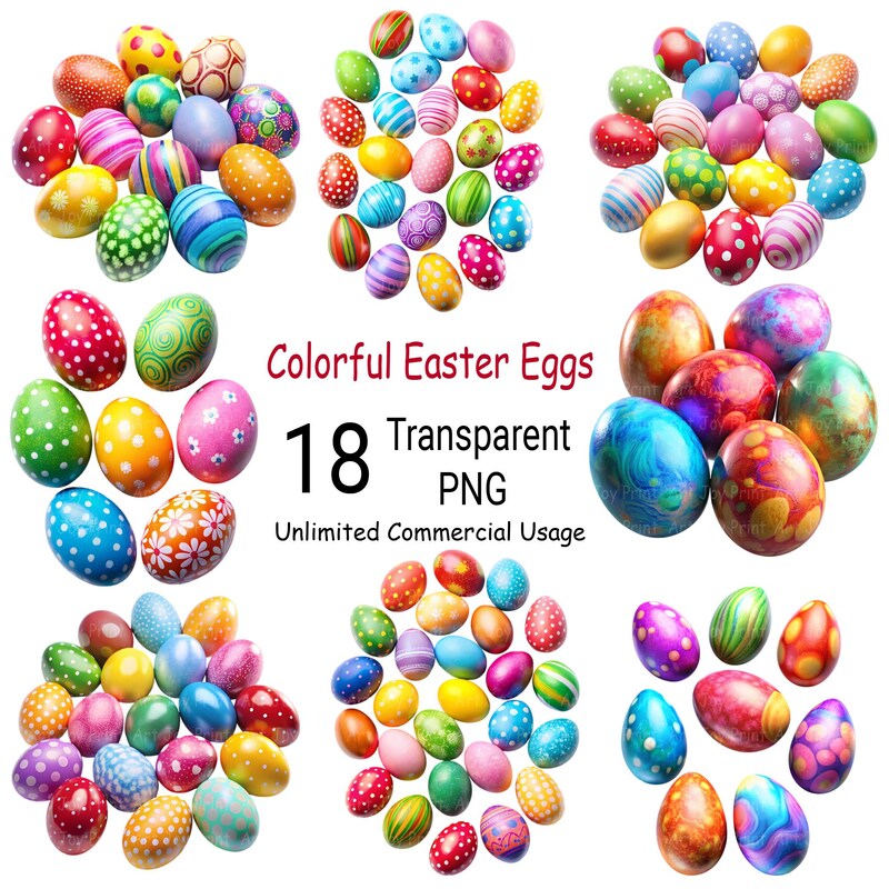 Easter Egg Clipart - Etsy