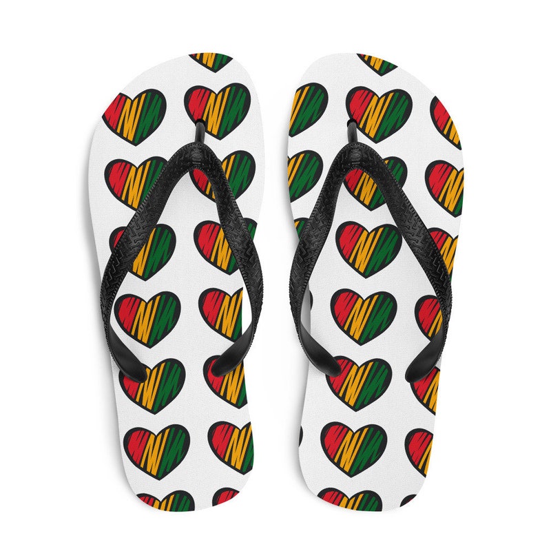 Heart Flip Flops - Etsy