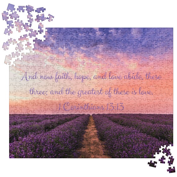 1 Cor 13:13 Jigsaw Puzzle Bible Puzzle Scripture Puzzles - Etsy