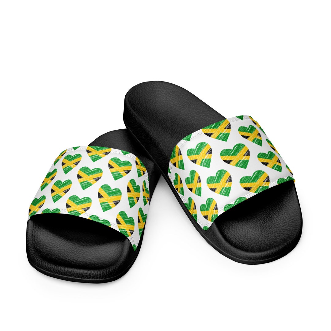 Women's Slides, Jamaican Flip Flops, Jamaican Shoes, Jamaican Slides - Etsy