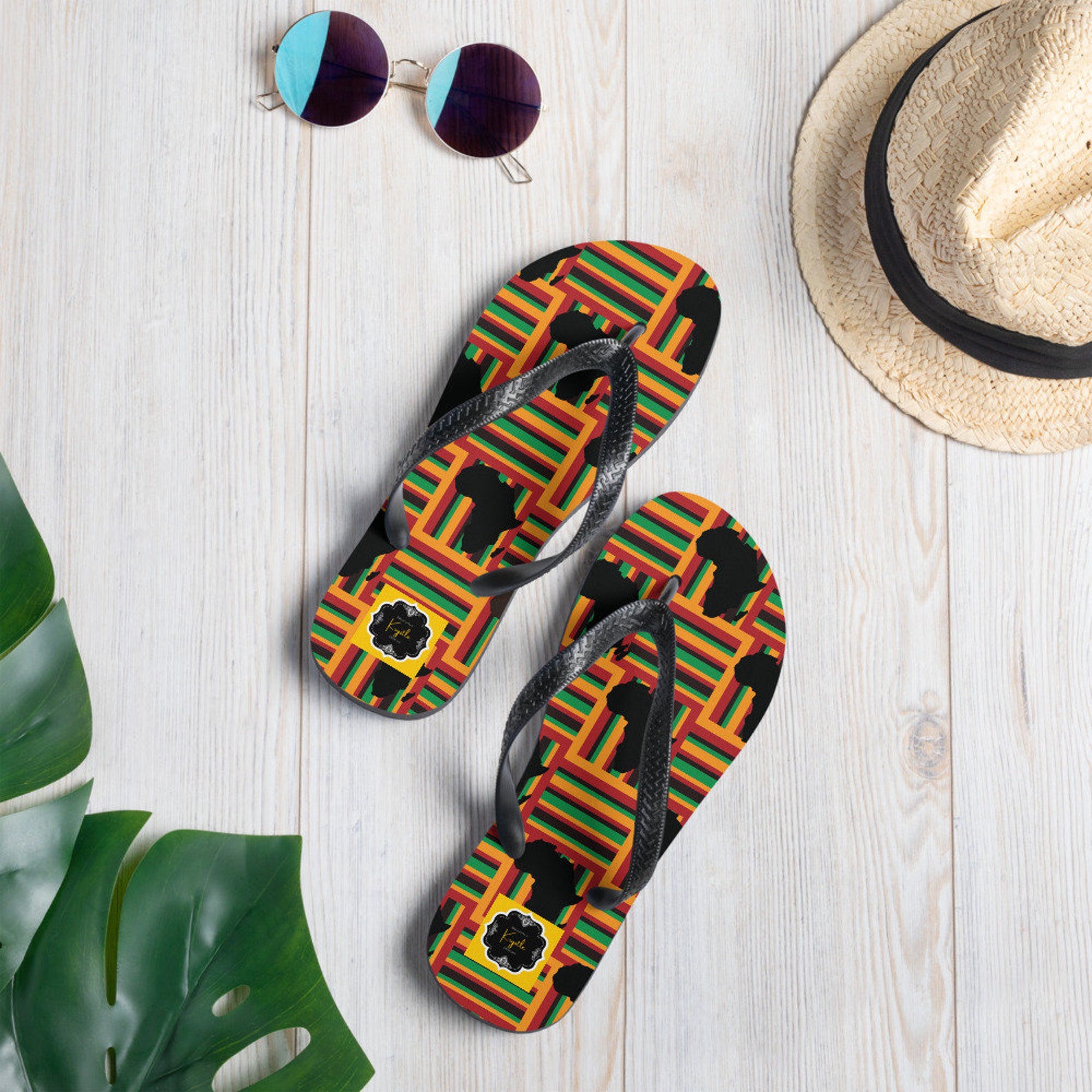 Flip-flops, Kente Shoes, Kente Sandals, Cute Sandals - Etsy