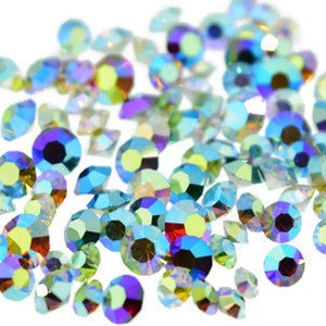 Swarovski Crystal Rhinestone Repair Mix Lot Kit Ab Chaton Round Aurora ...