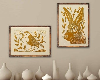 Ochre Wall Art - Etsy