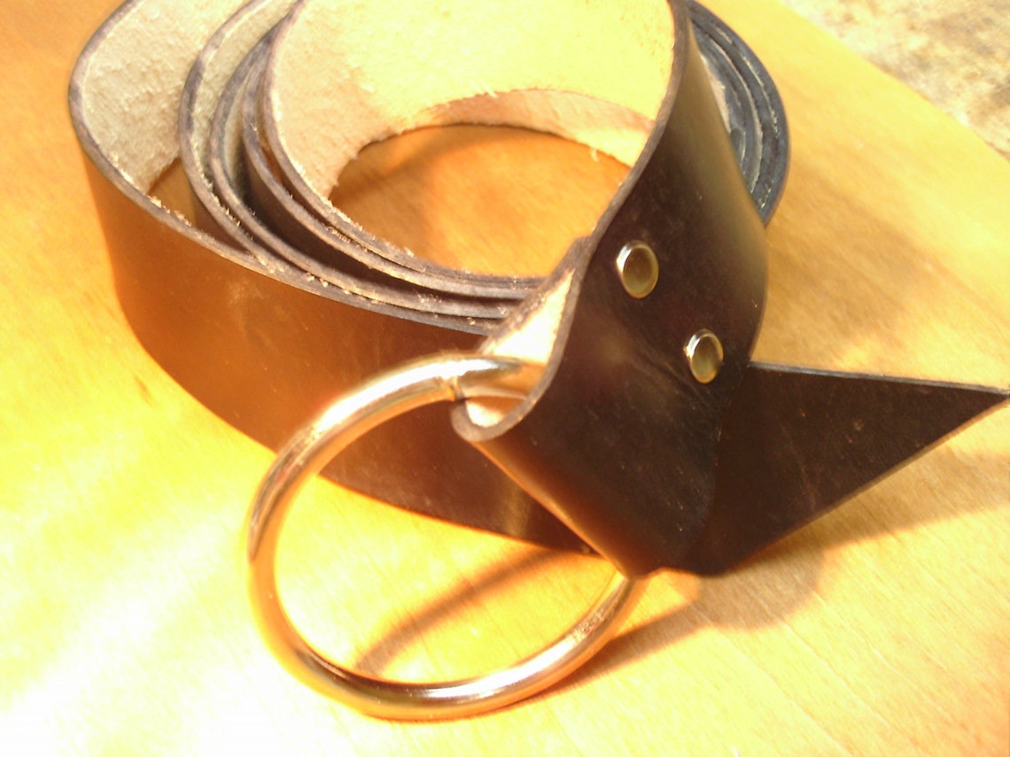 Ring Loop Belt, Renaissance Style, Leather, 50-65 Inches Long - Etsy