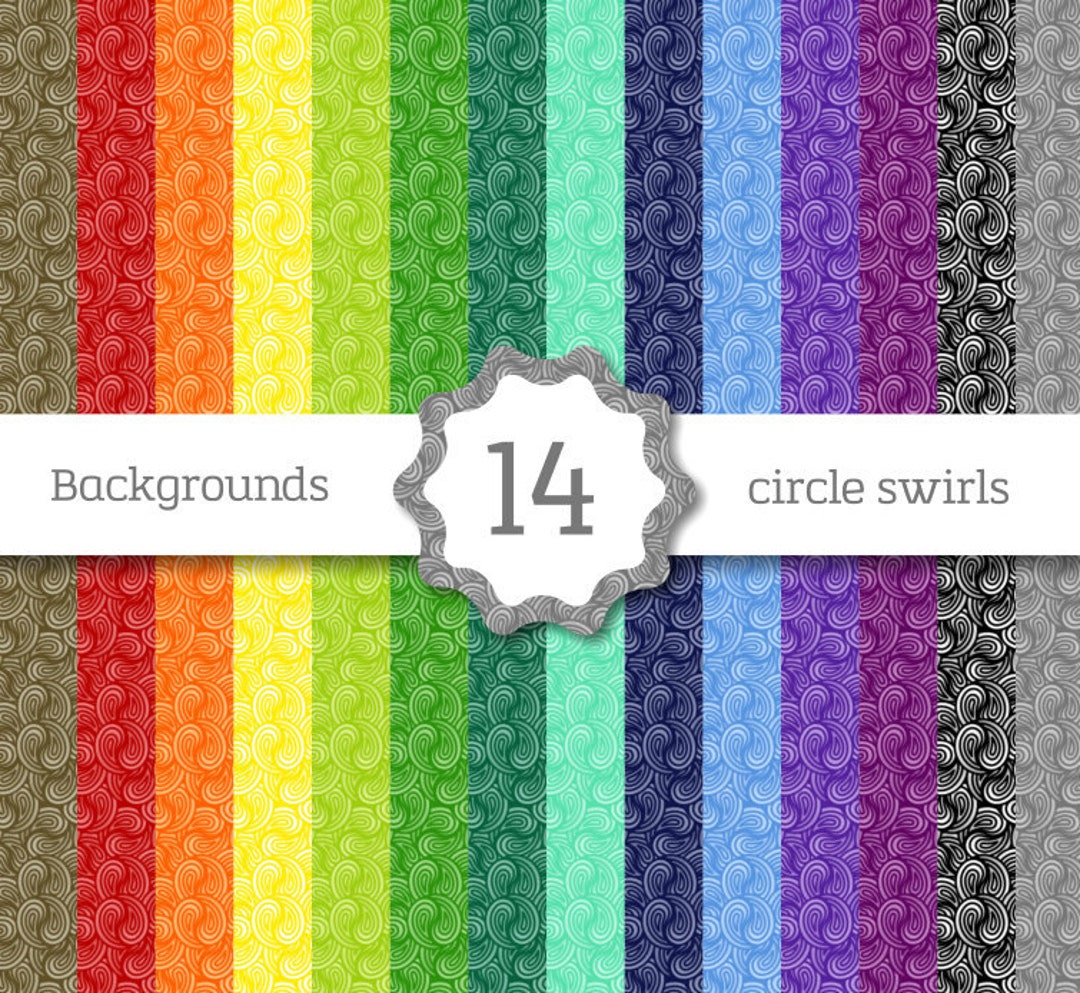 Digital Background Circle Swirl Pattern - Etsy