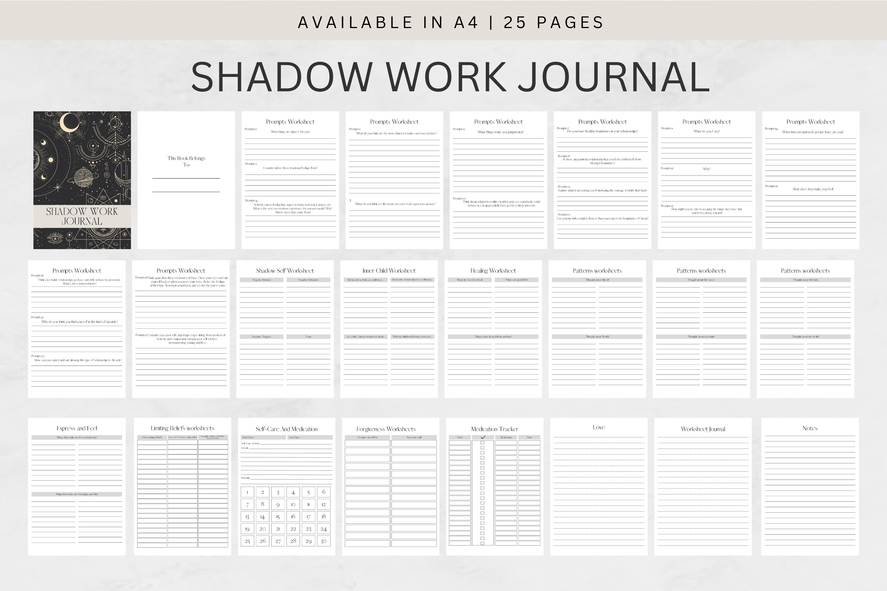 Shadow Work Journal Printable & Digital Buch Der Schatten ...
